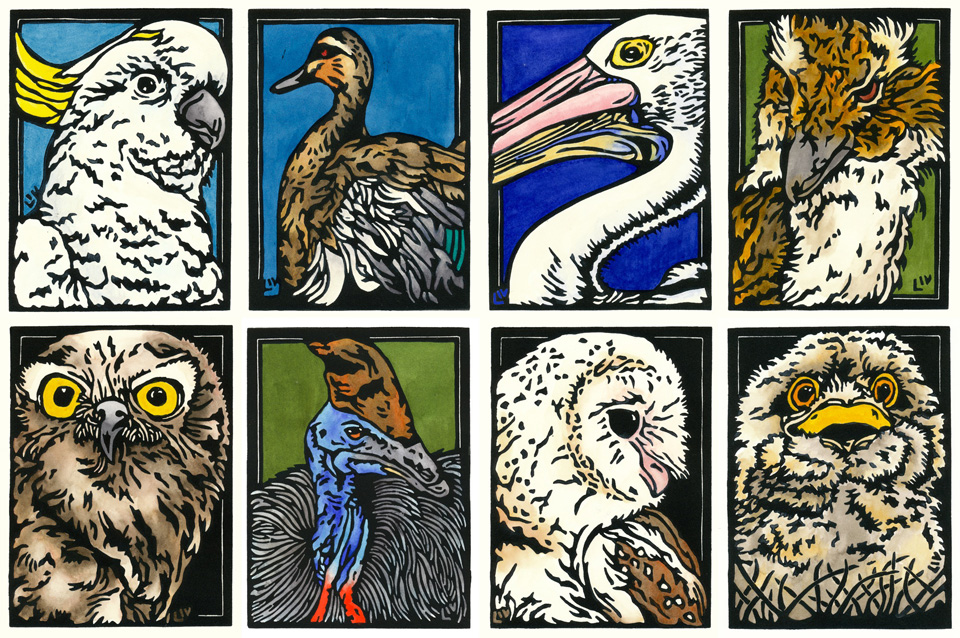 Snapshots – Birds – New linocuts for 2014 – Wildflowerings – Art Studio ...